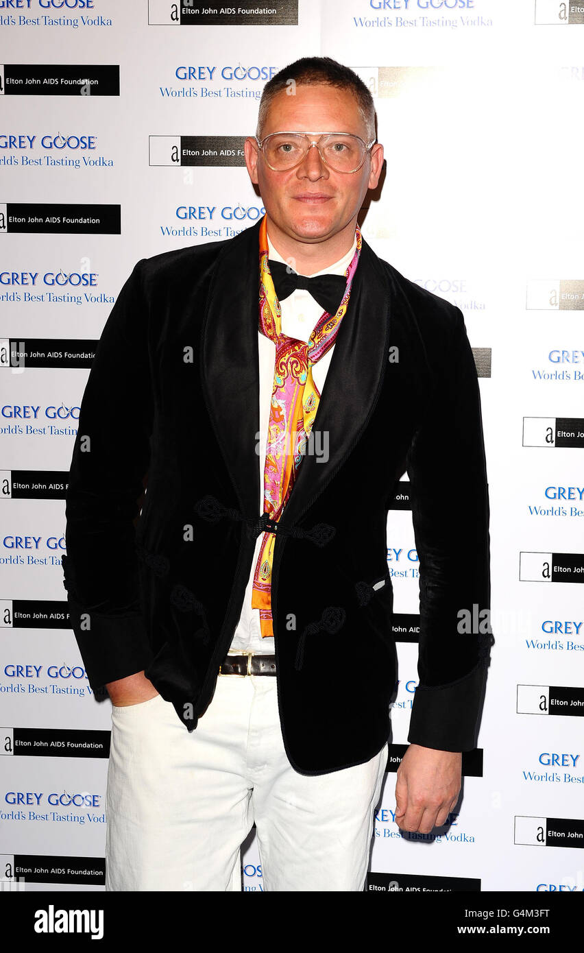 Giles deacon arrives at the grey goose winter ball hi-res stock ...