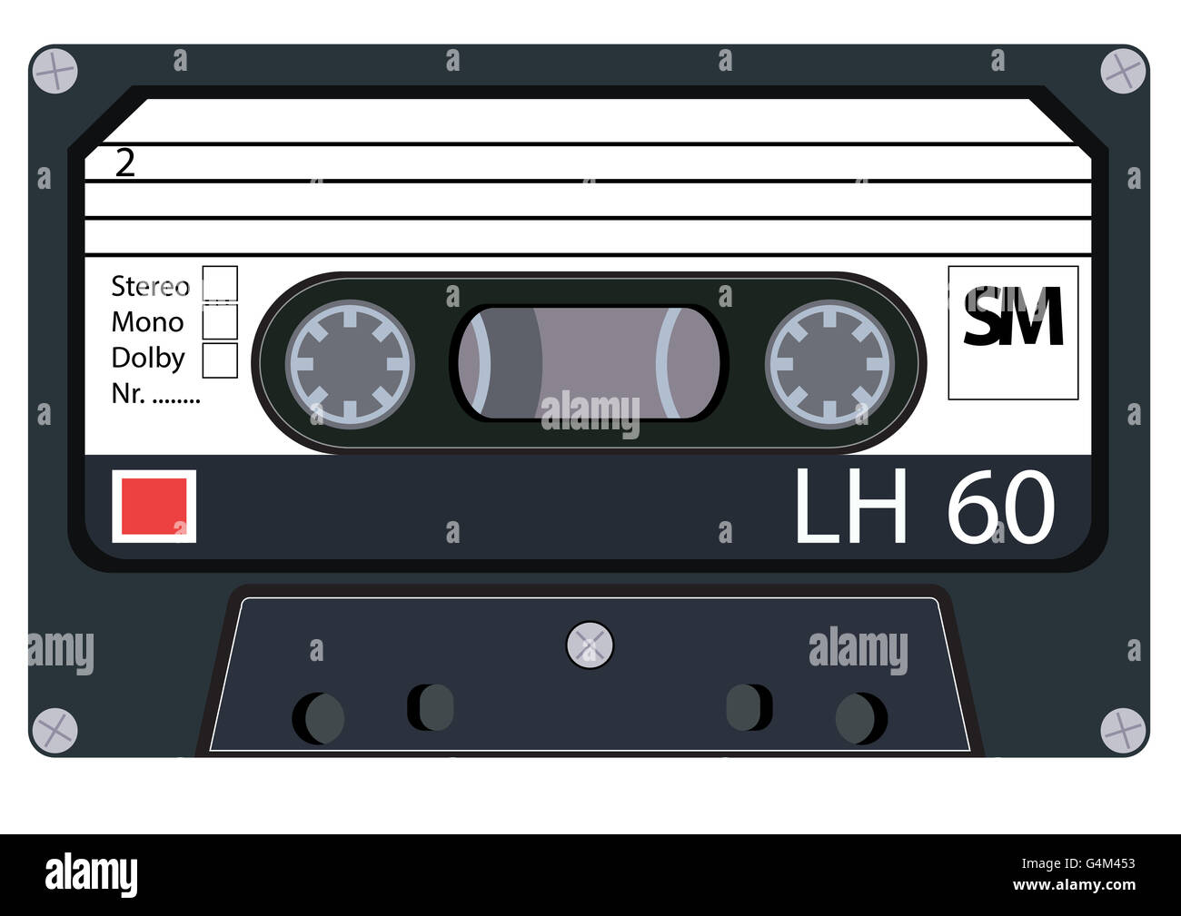 vintage audio tapes - isolated cassette Stock Photo - Alamy