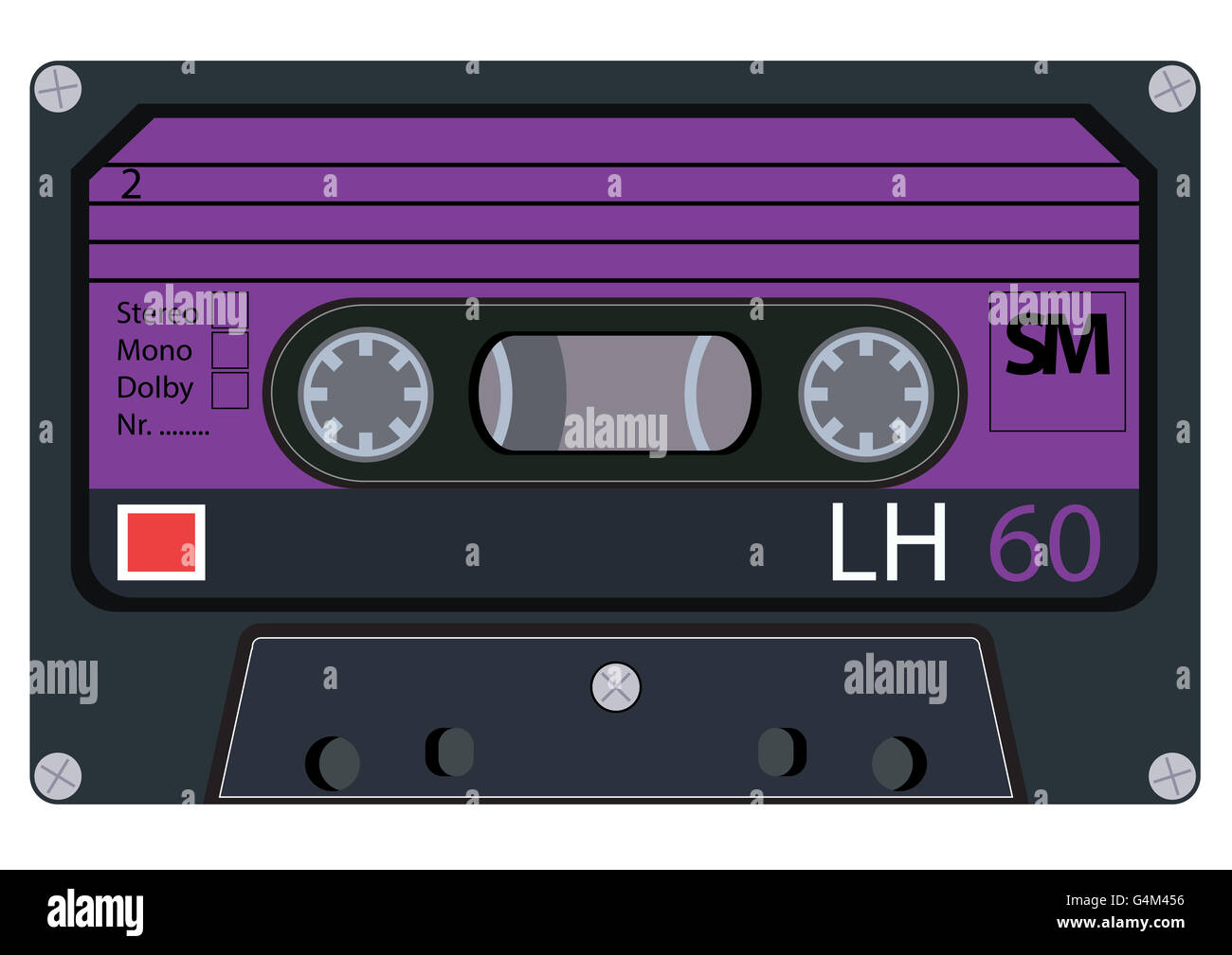 vintage audio tapes - isolated cassette Stock Photo - Alamy