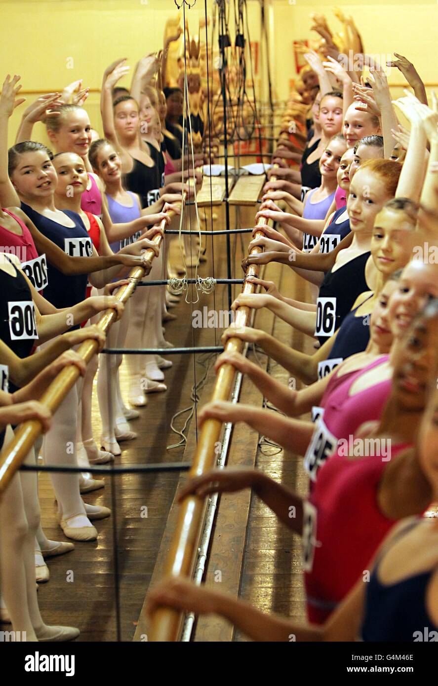 Children take part in open auditions for London Children's Ballet's ...