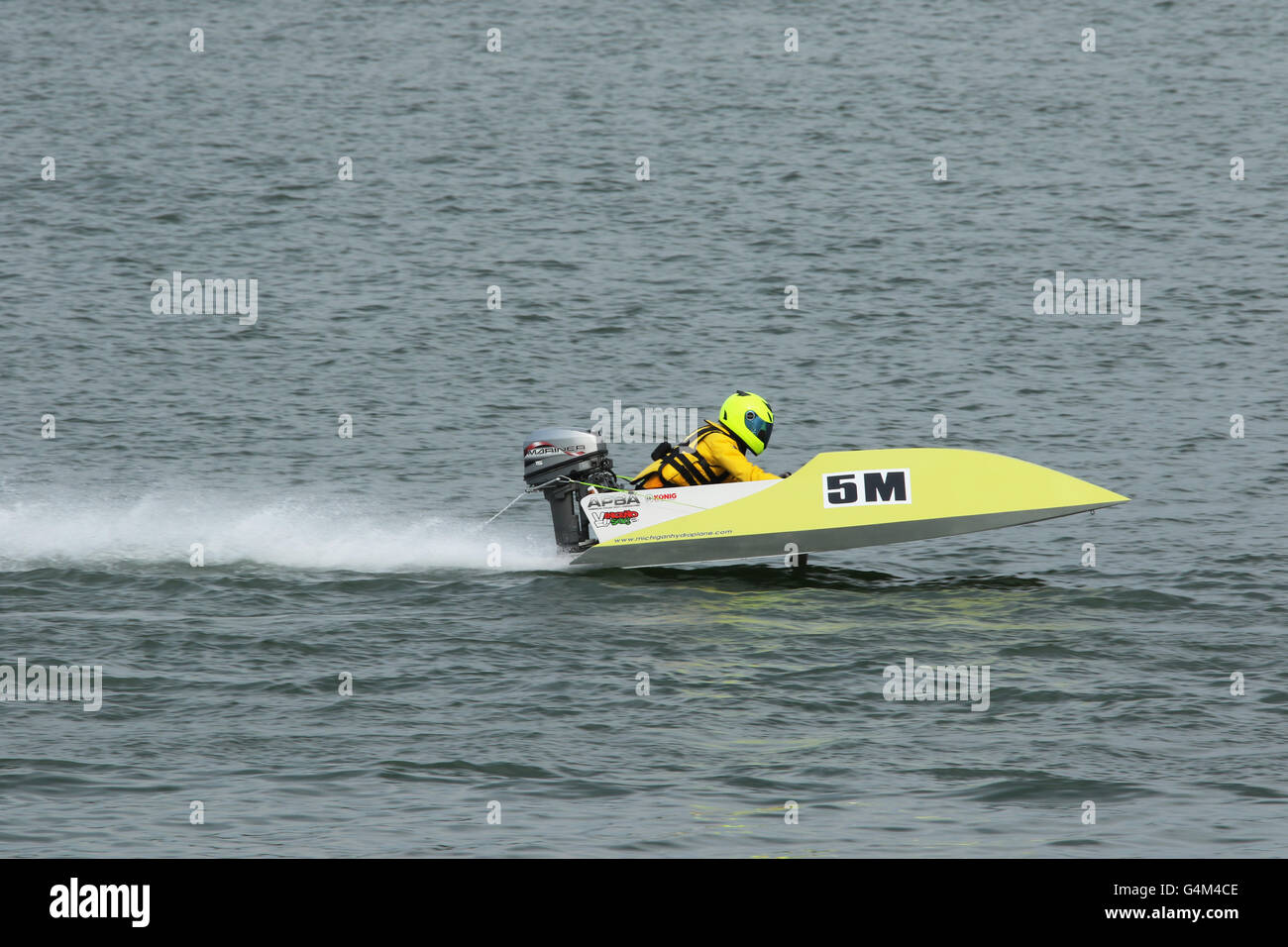 Boat 5M. Outboard Hydroplane boat races. Dayton Record Runs Regatta ...