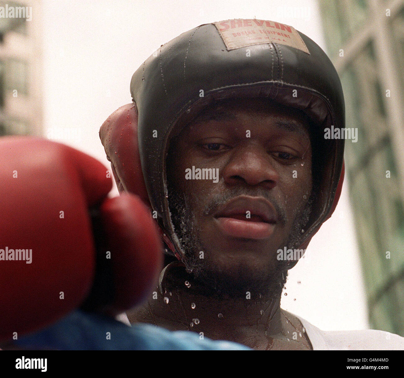 WBO heavyweight champion Herbie Hide during a public sparring session ...