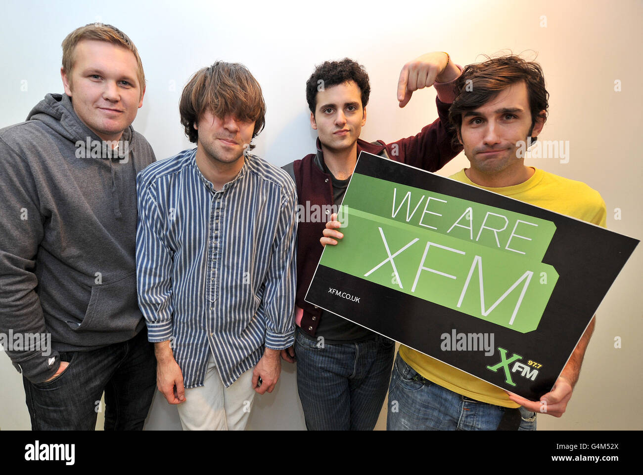 The Vaccines, Justin Young (2nd left) and Freddie Cowan at XFm in ...