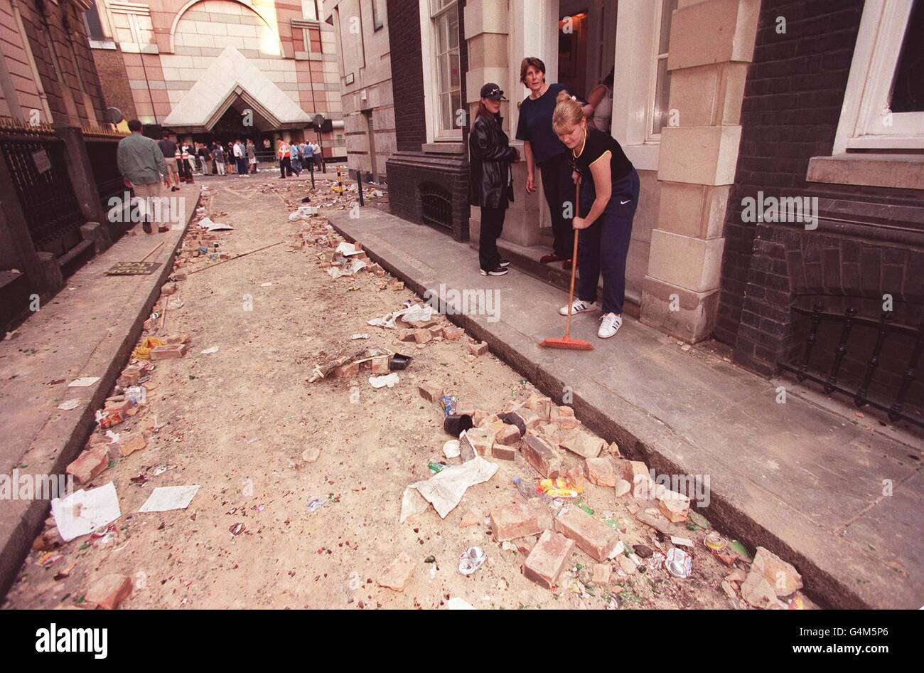 The cleaning up operation starts after a mass protest in the City of ...