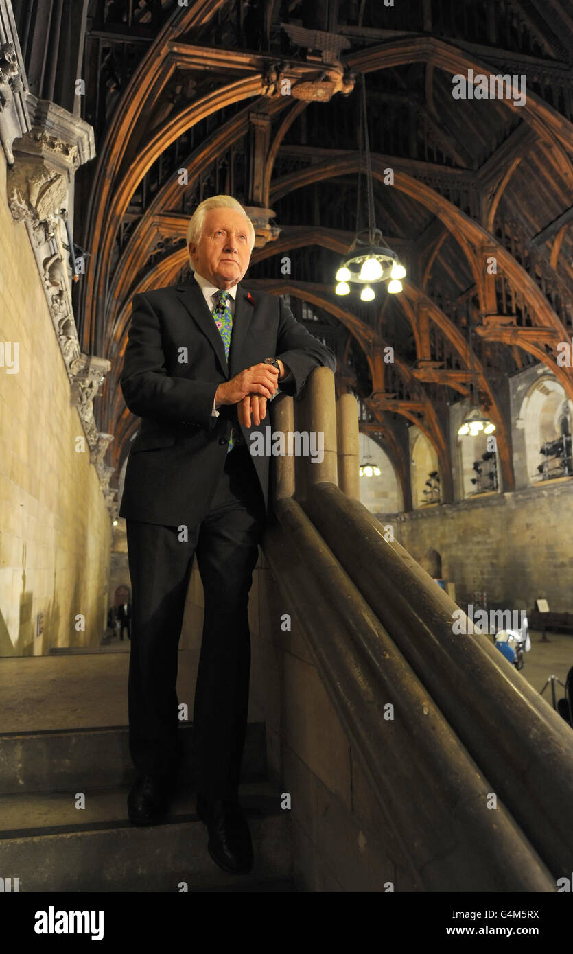 Broadcaster David Dimbleby poses for a photograph before a recording of ...