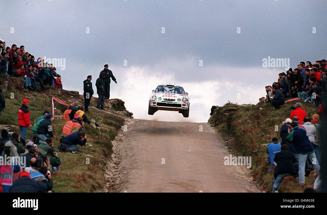 Rally of Portugal. Juha Kankkunen at the Fafe Jump Stock Photo - Alamy