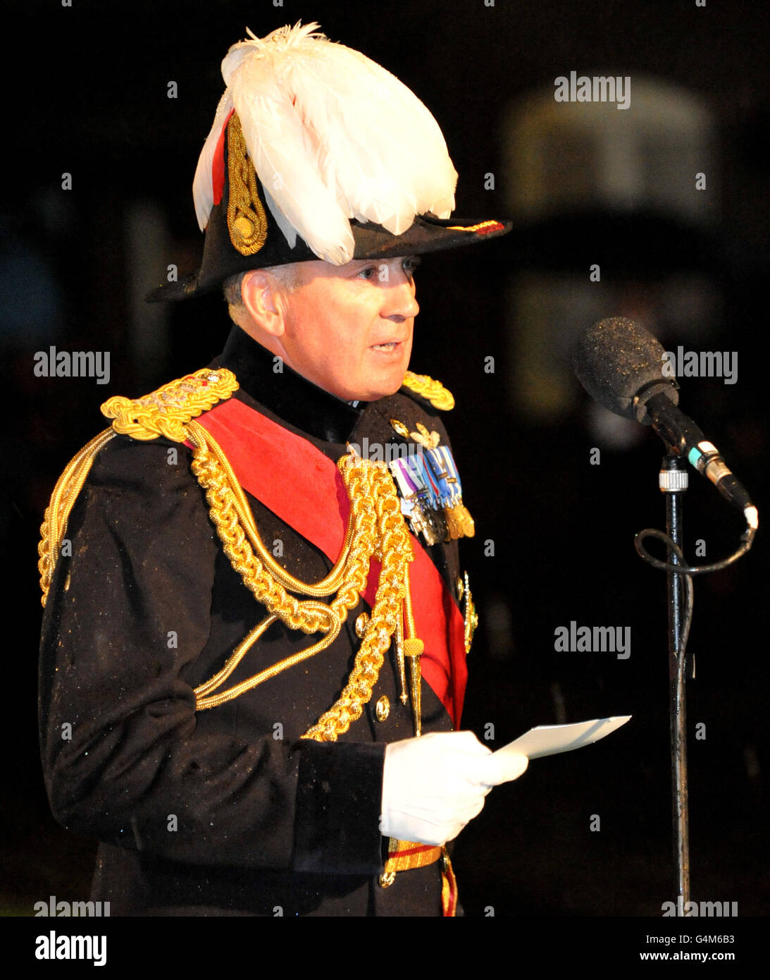 General sir richard dannatt installed new constable tower hi-res stock ...