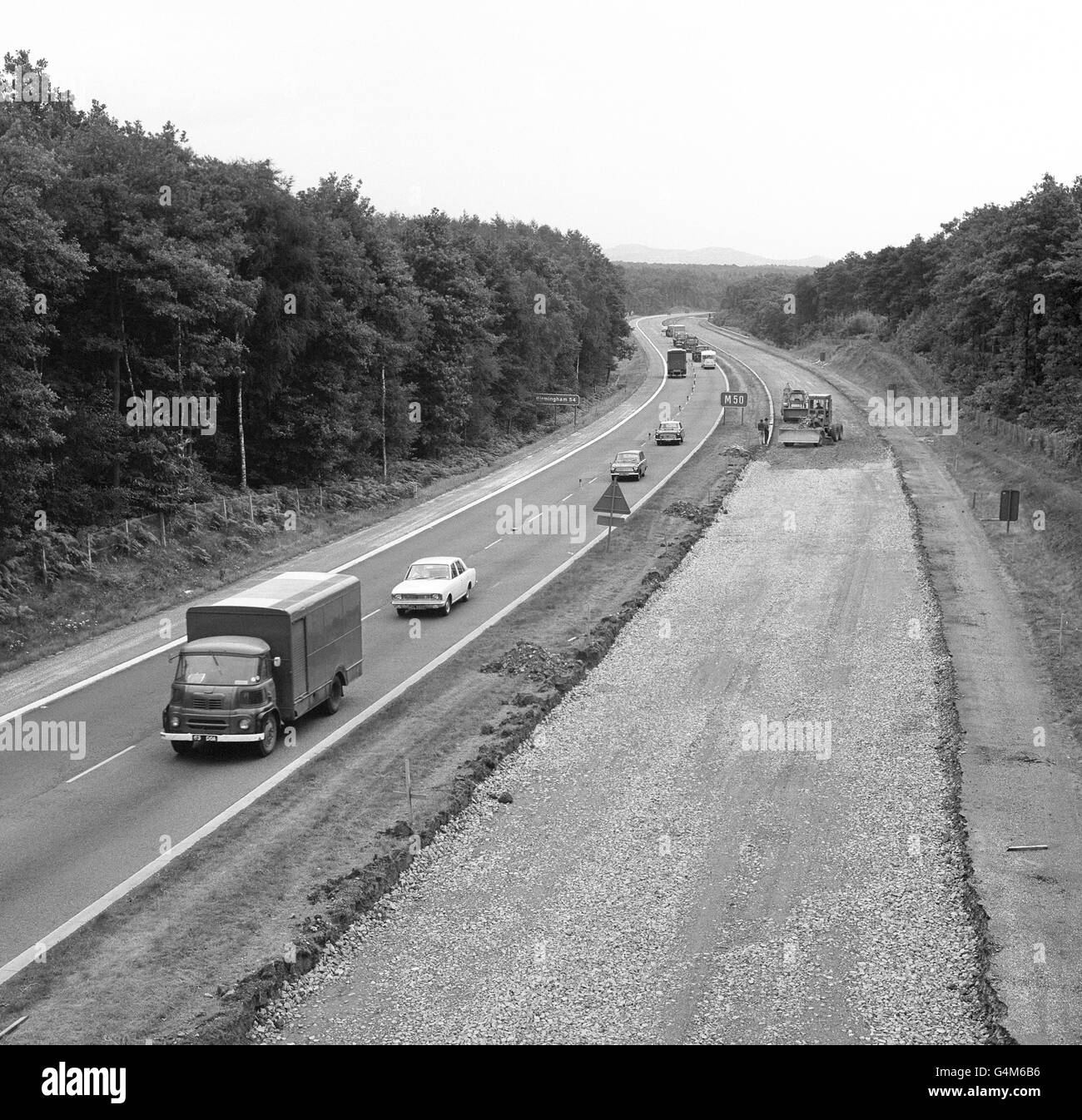 Van motorway Black and White Stock Photos & Images - Alamy