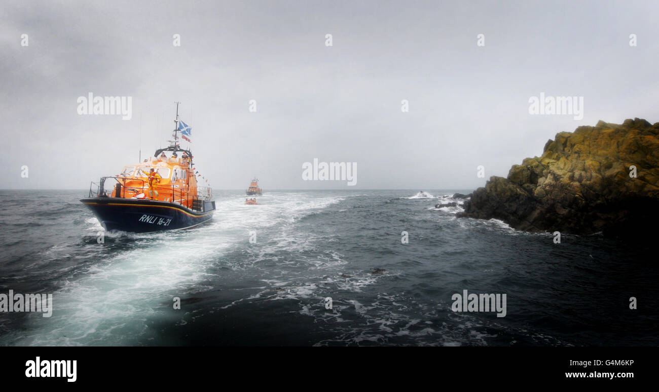 2.7 million RNLI lifeboat arrives at Portpatrick in Scotland, to ...