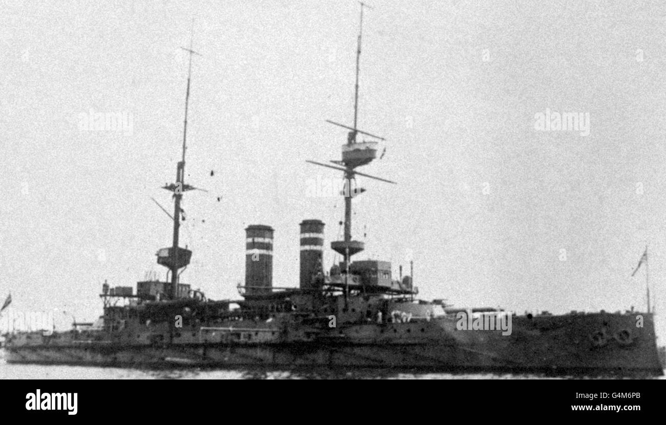 HMS Queen, a London Class Battleship of the Royal Navy, and part of the ...