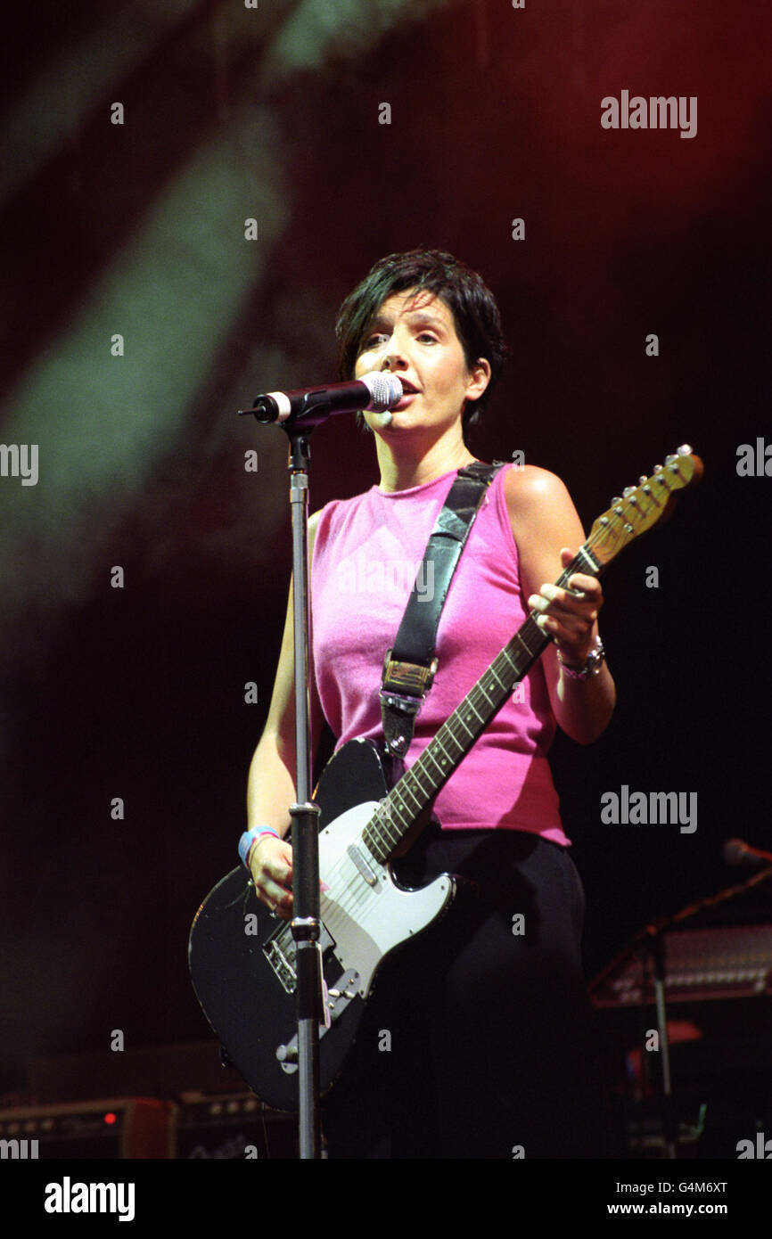 Sharleen Spiteri, lead singer of the band Texas performs on the Pyramid ...