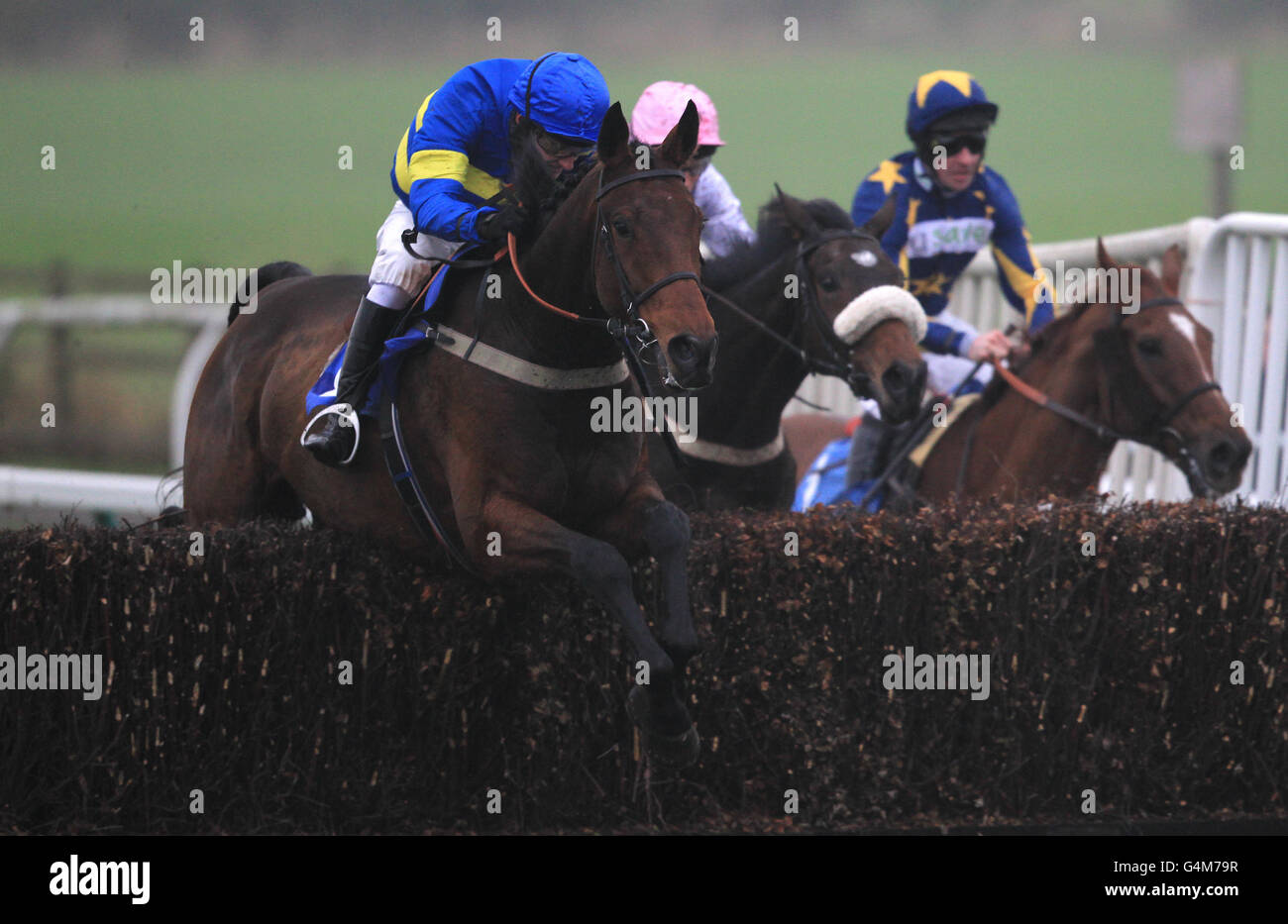Horse racing john smiths raceday sedgefield racecourse hi-res stock ...