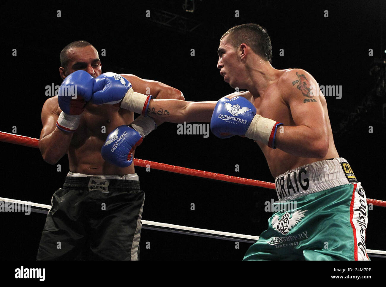Craig Evans (right) in action against Ibrar Riyaz during there Super ...