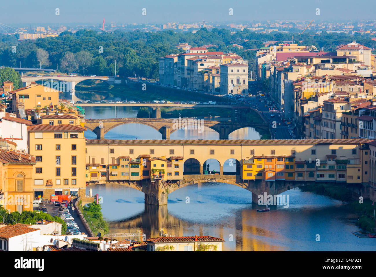 Florence, Florence Province, Tuscany, Italy. View from Piazzale ...