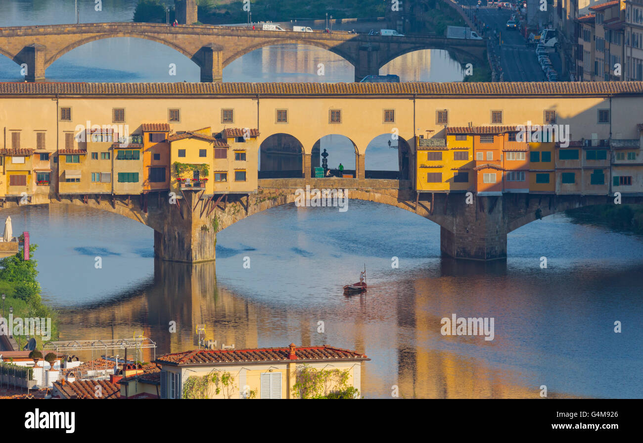 Florence, Florence Province, Tuscany, Italy. View from Piazzale ...
