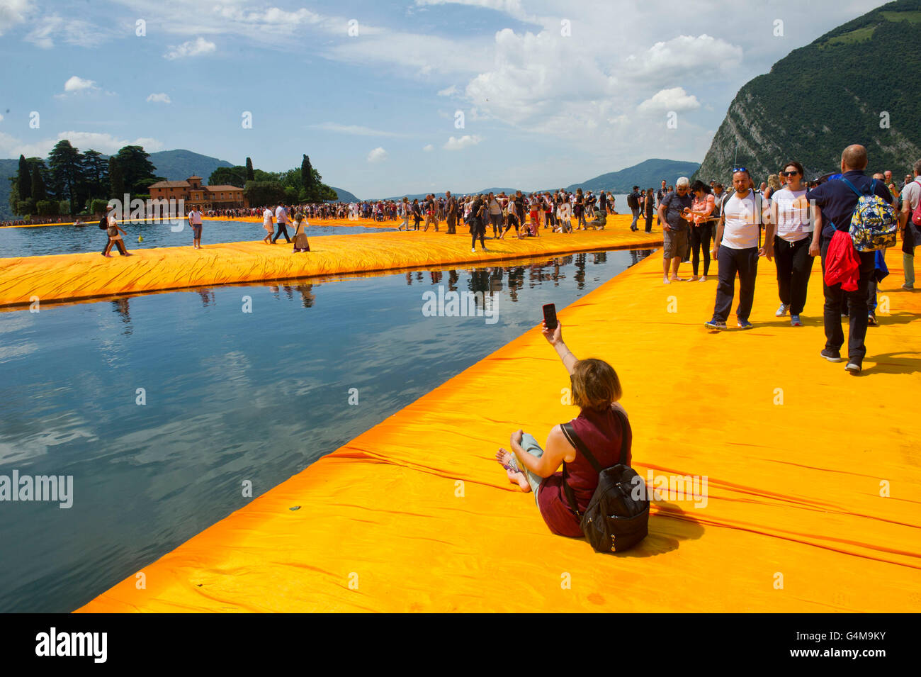 Lake Iseo, Italy. Christo Vladimirov Yavachev realization The Floating ...