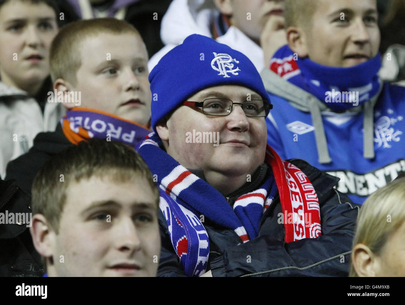 Rangers fans during the mid season friendly match at ibrox stadium hi ...