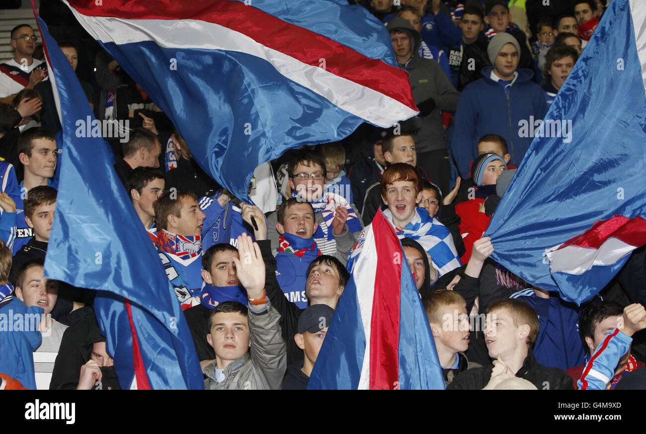 Rangers fans during the mid season friendly match at ibrox stadium hi ...