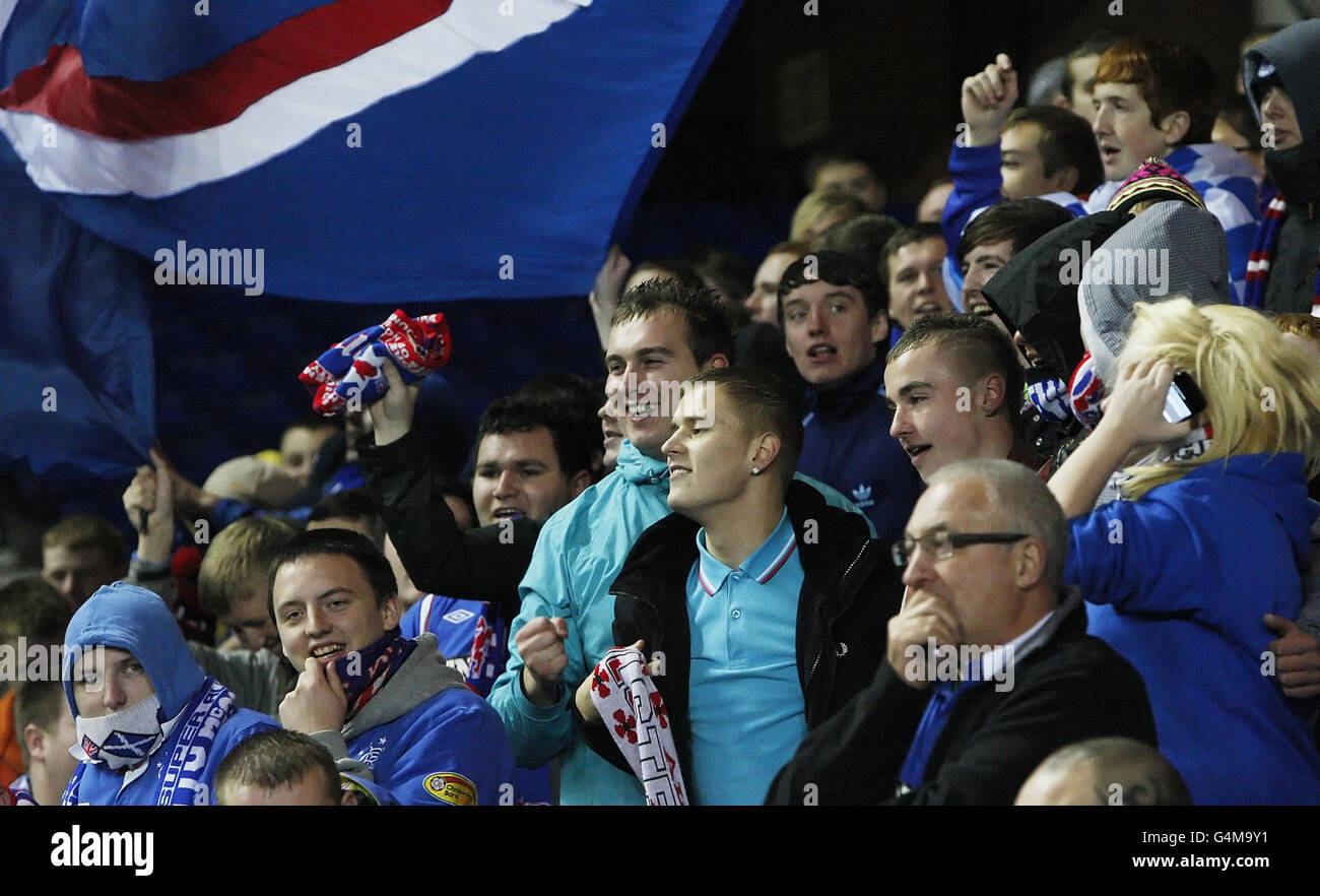 Rangers fans during the Mid-Season Friendly match at Ibrox Stadium ...