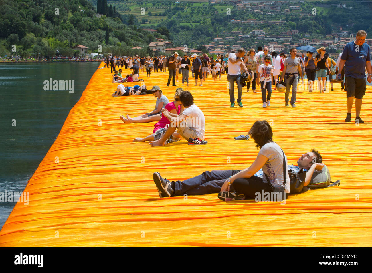 Lake Iseo, Italy. Christo Vladimirov Yavachev realization The Floating ...