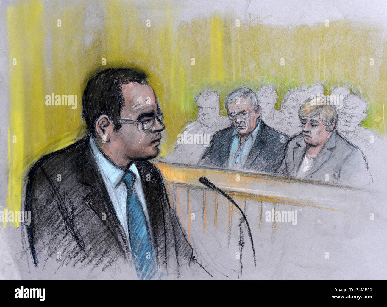 Court artist sketch hi-res stock photography and images - Alamy