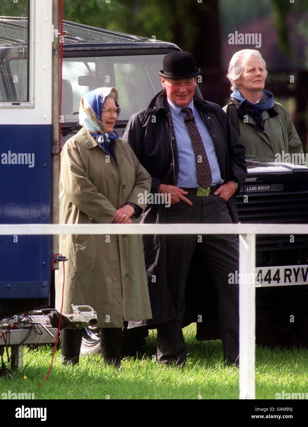 The Queen at the Royal Windsor Horse Show, with Mike Bullen, Chairman ...
