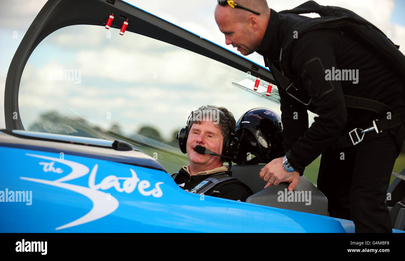 The former world blind landspeed record holder, Mike Newman prepares to ...