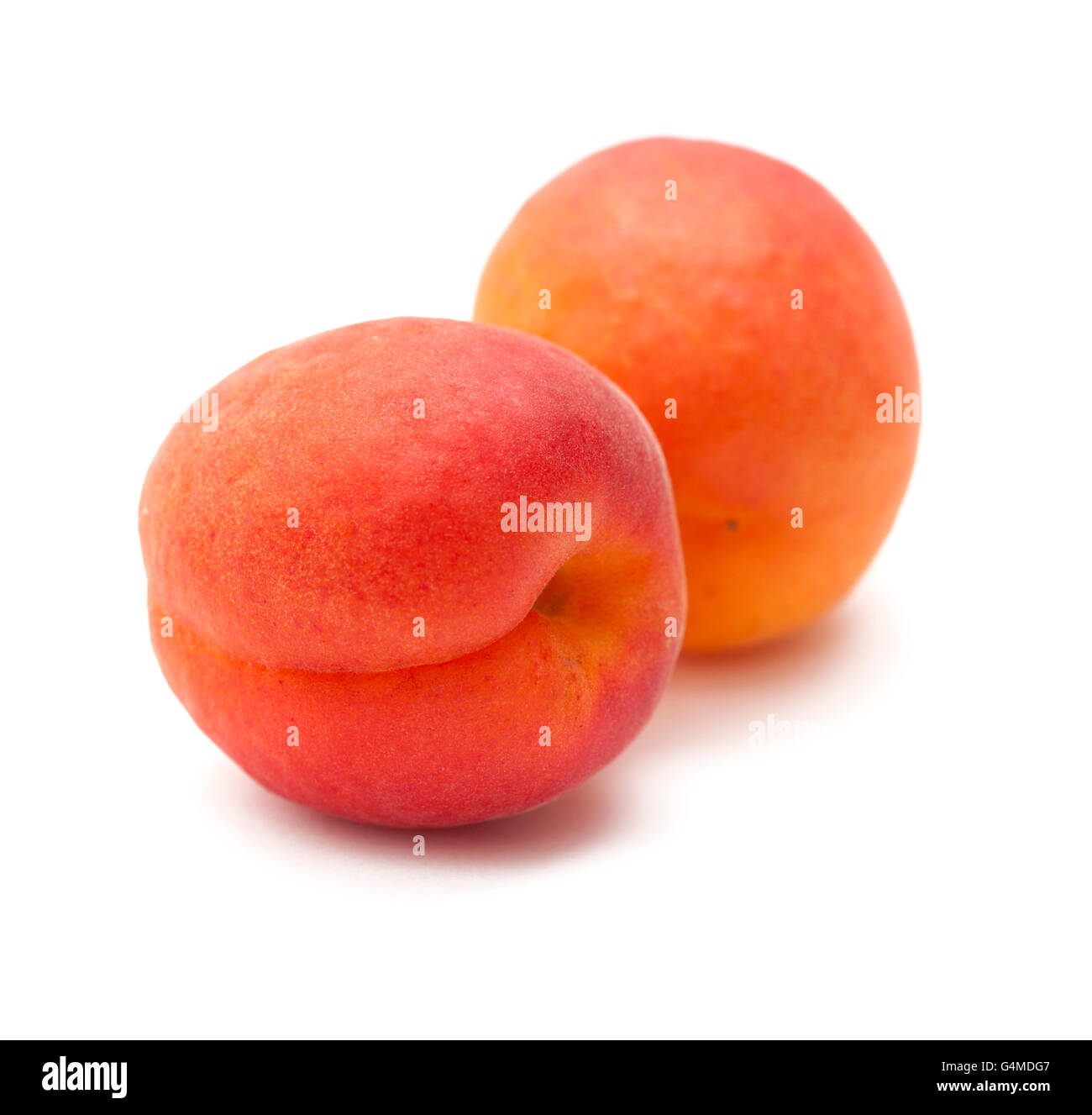 small ripe apricots isolated on white background Stock Photo - Alamy