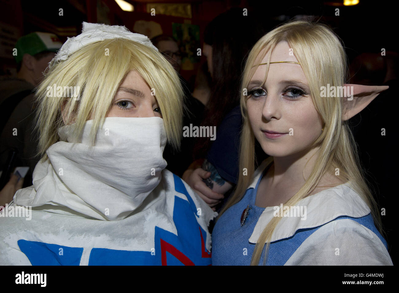 Fans pose (names not known) as they queue for Nintendo's Legend of ...