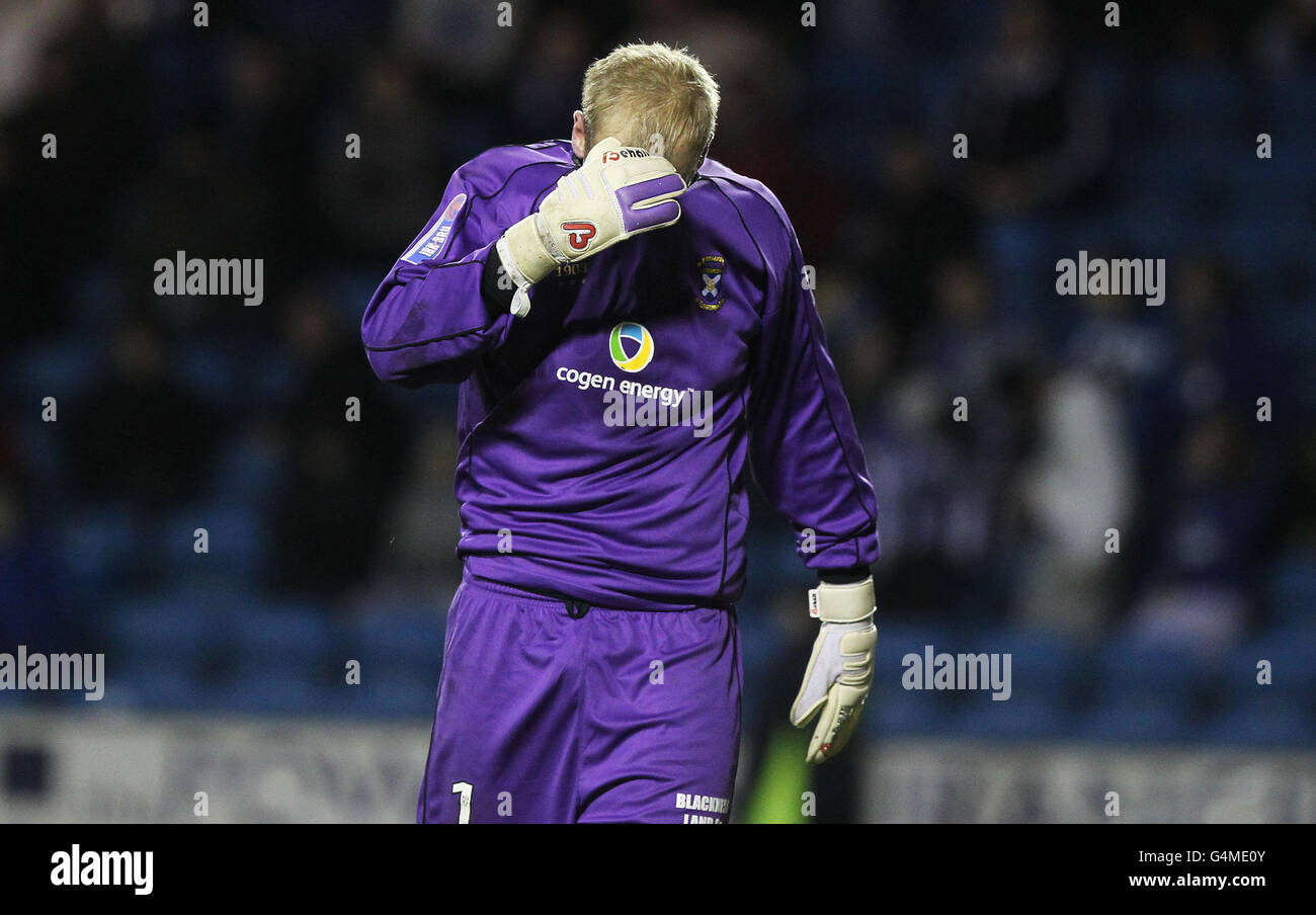 East Fife's goalkeeper Mark Ridgers after conceding his sides second ...