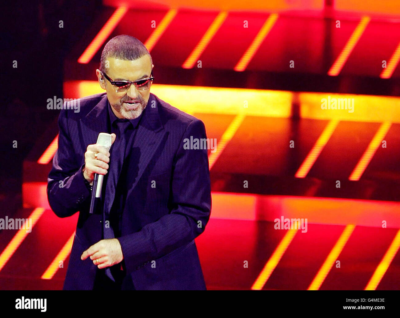 George Michael performs on stage during his Symphonica Concert at the ...