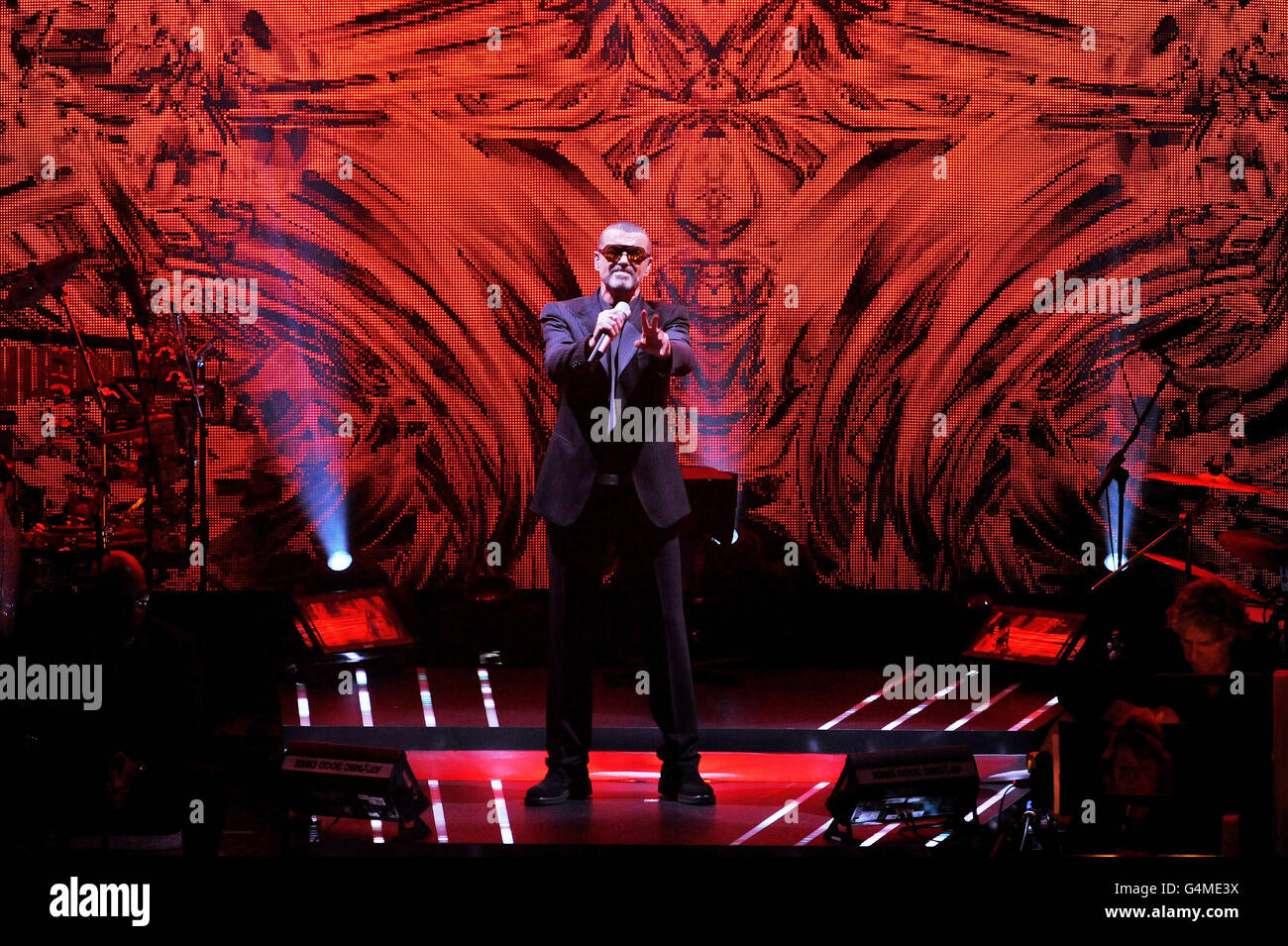 George michael performs on stage symphonica concert royal albert hall ...