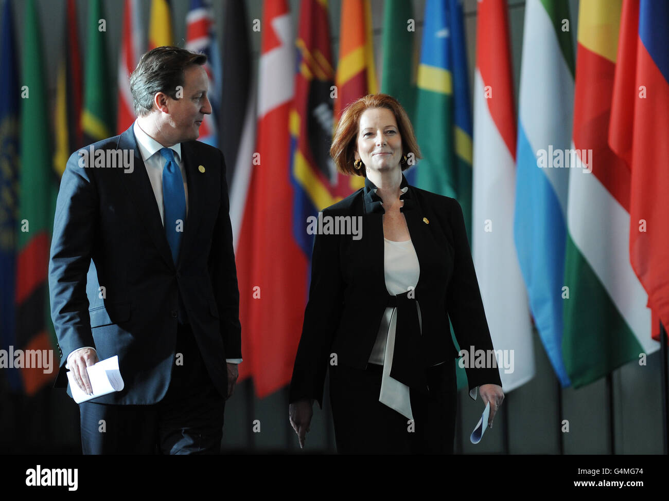 Prime Minister David Cameron and Australian Prime Minister Julia ...