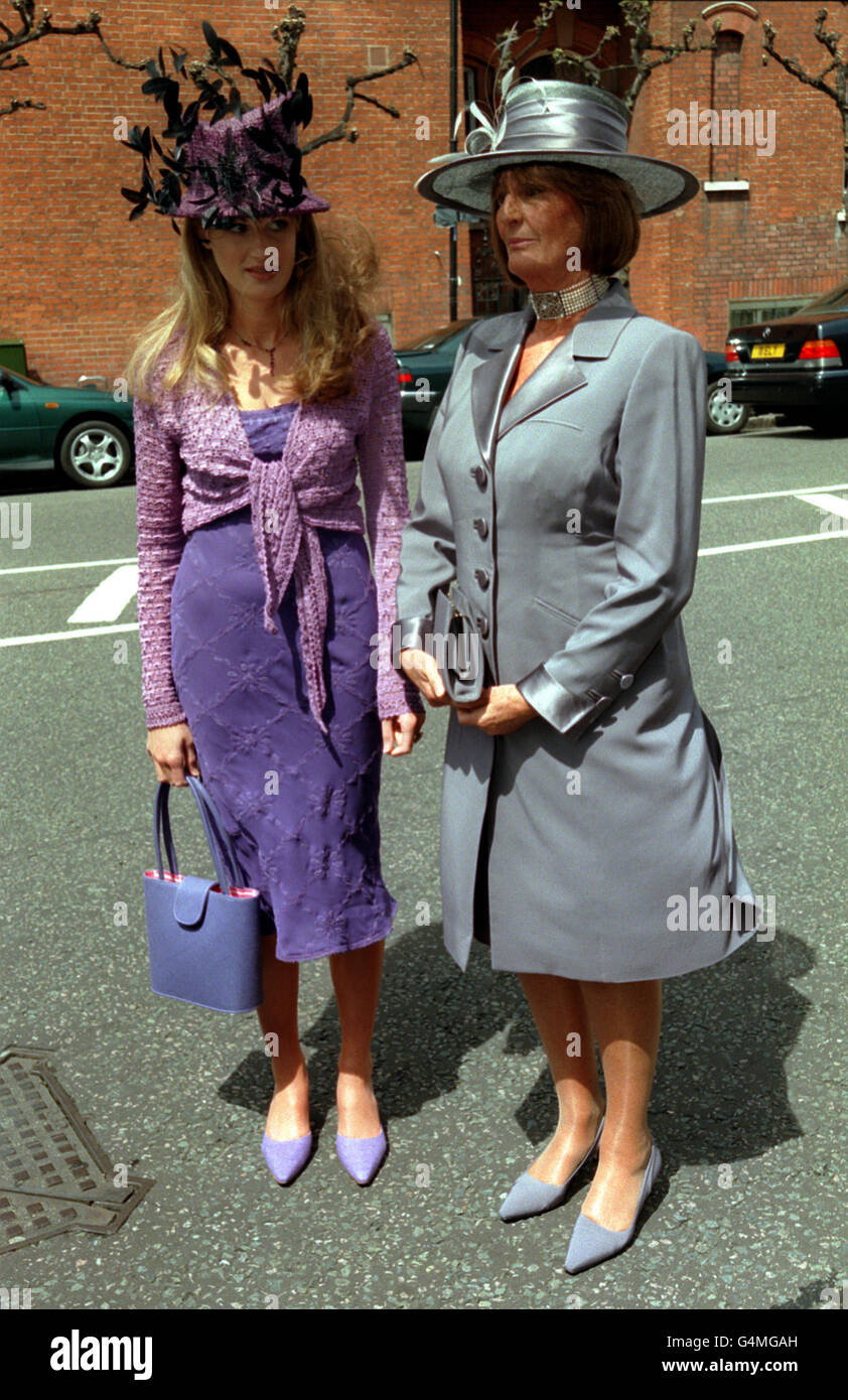 Jemima Khan with her mother, Annabel Goldsmith, after the wedding of ...