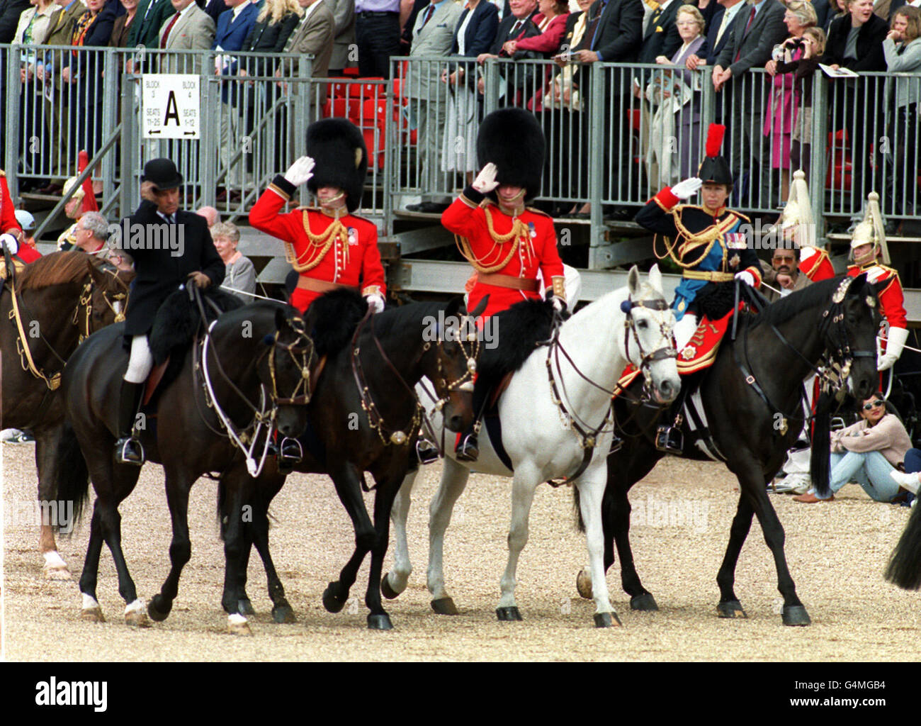 Princess Royal, Colonel of The Blues and Royals, takes part in the ...