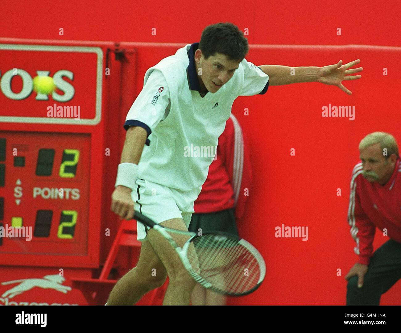 Tim Henman (Great Britain) on his way to victory over Karol Kucera ...