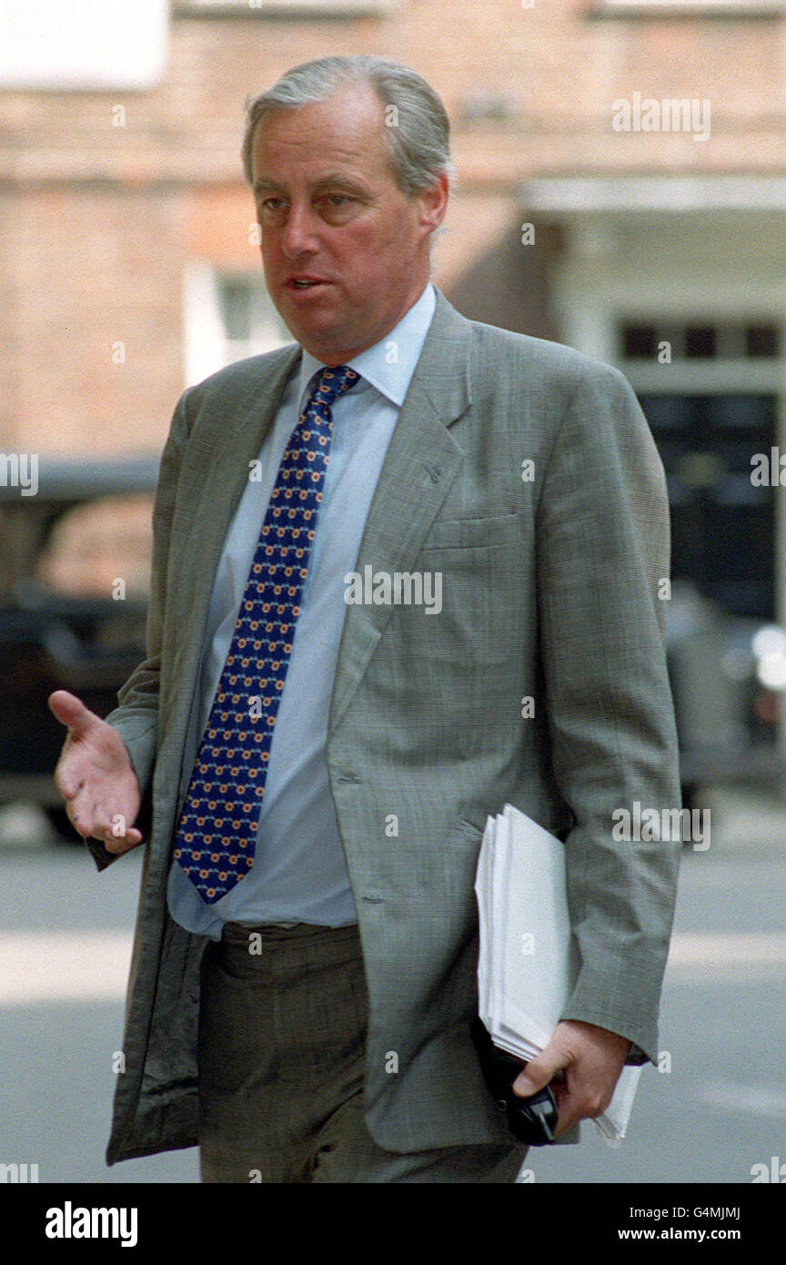 Shadow Agriculture Minister Tim Yeo, arriving at Conservative Central ...