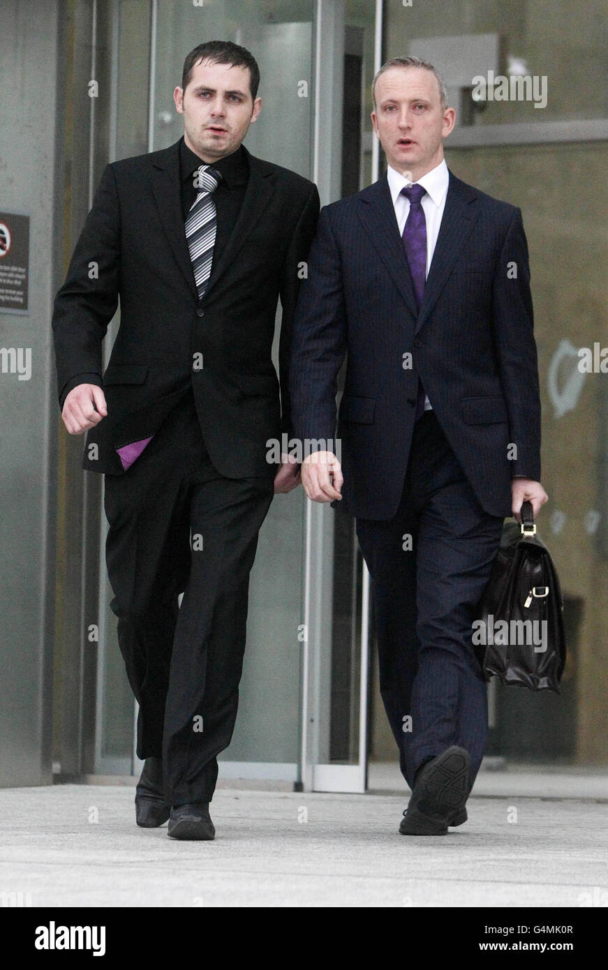 Leonard Watters (left) and Solicitor Cahir O'Higgins leave Dublin ...