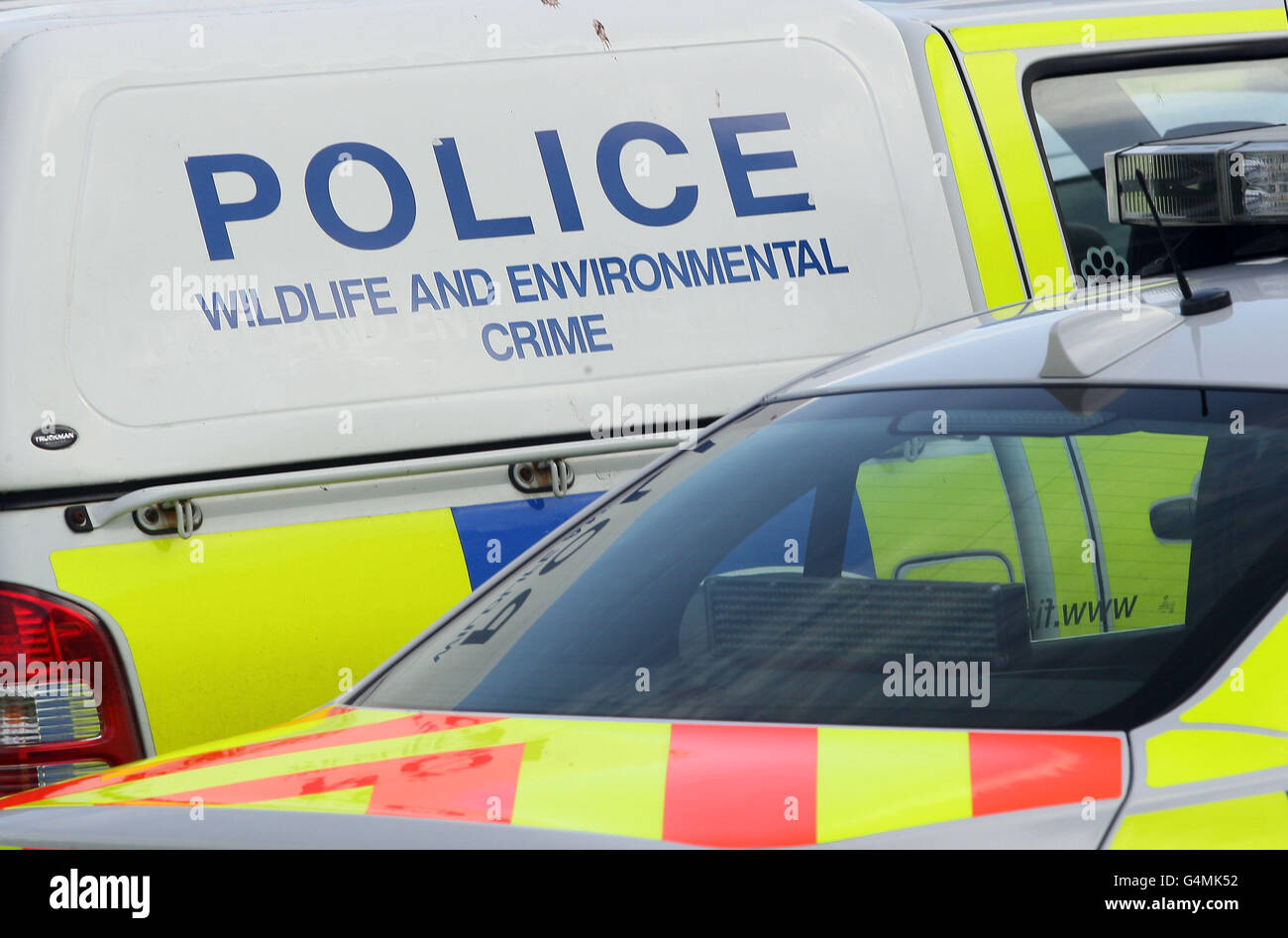 Police cars glenrothes police station fife scotland hi-res stock ...