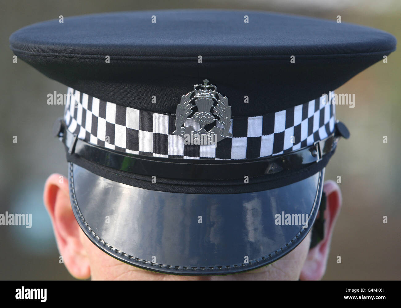 Police hat at Glenrothes Police Station, Fife, Scotland Stock Photo - Alamy