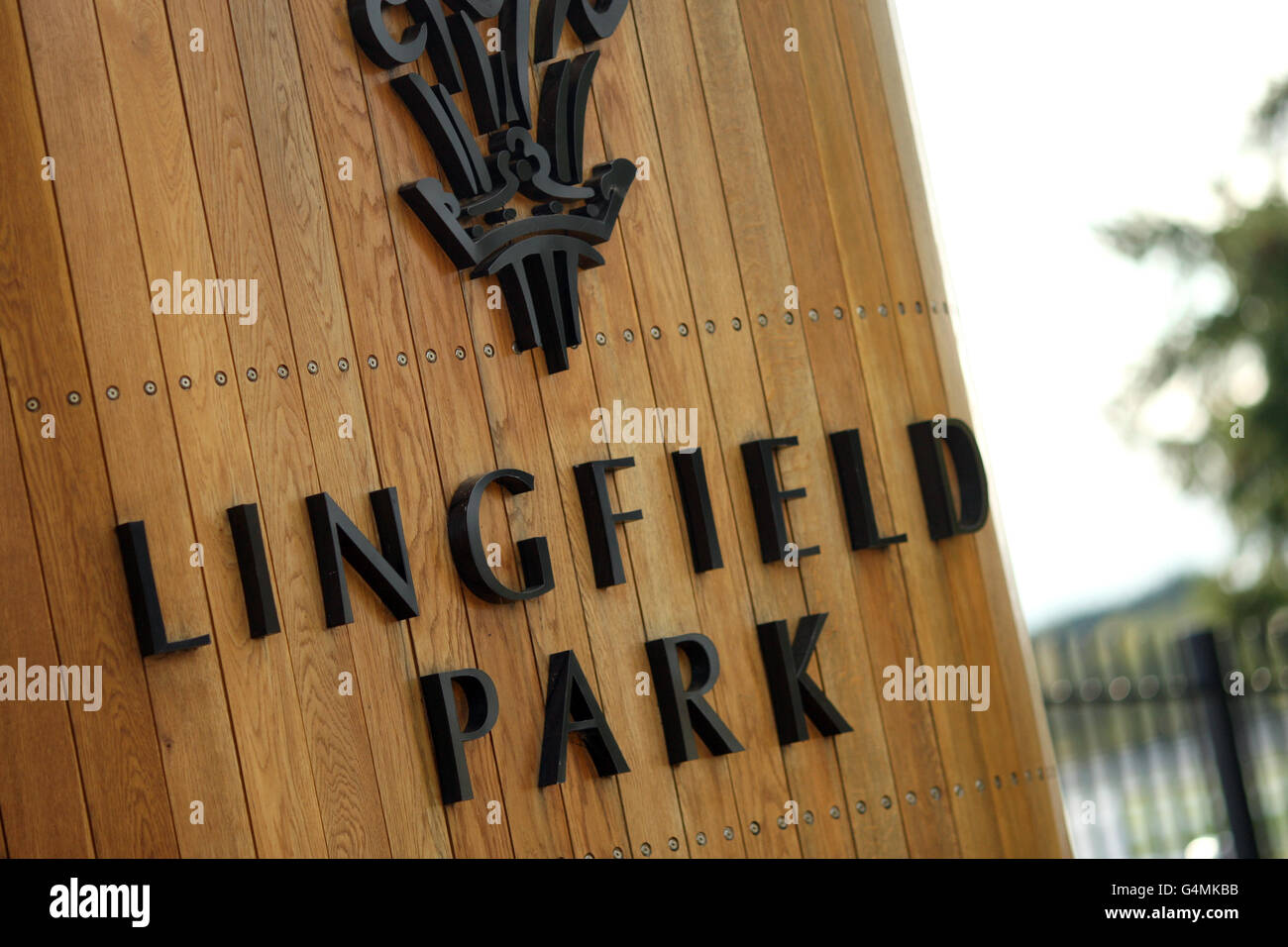 Signage at lingfield park hi-res stock photography and images - Alamy