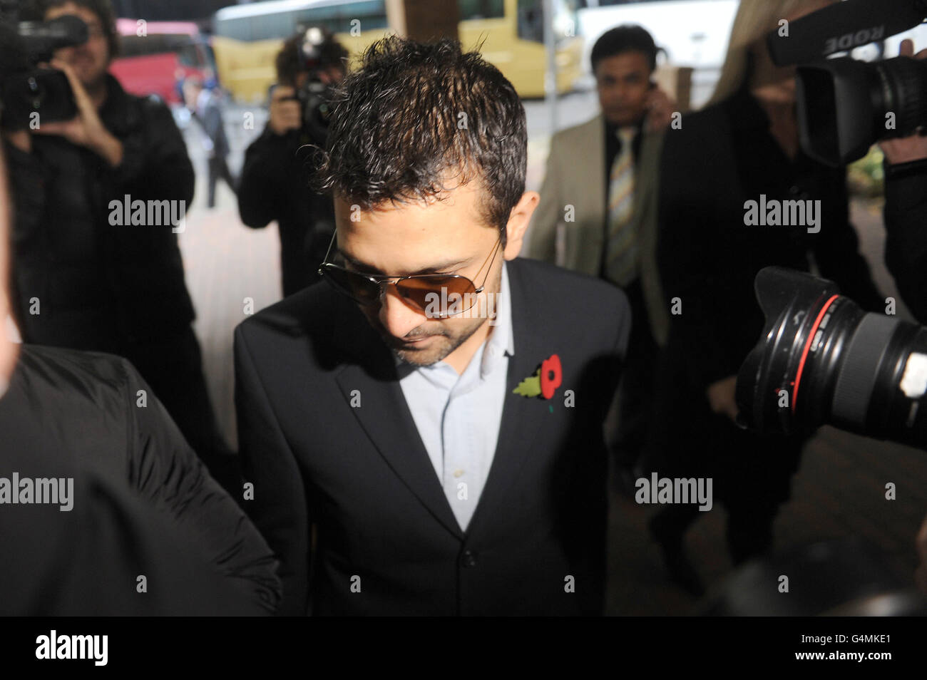 Pakistan betting scandal. Mazhar Majeed arrives at Southwark Crown ...