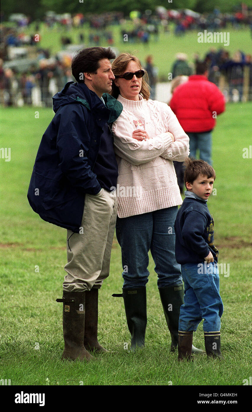 Sebastian Coe, wife & son Stock Photo - Alamy
