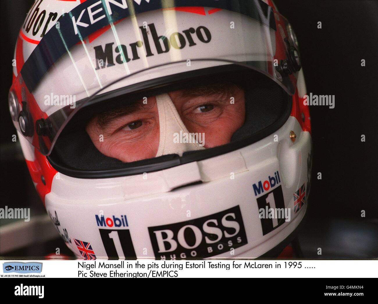 FORMULA ONE - ESTORIL TESTING. NIGEL MANSELL - McLAREN Stock Photo - Alamy