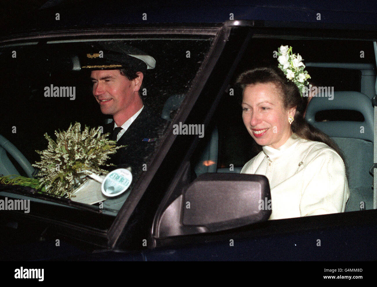 Commander Tim Laurence and the Princess Royal after their wedding at ...