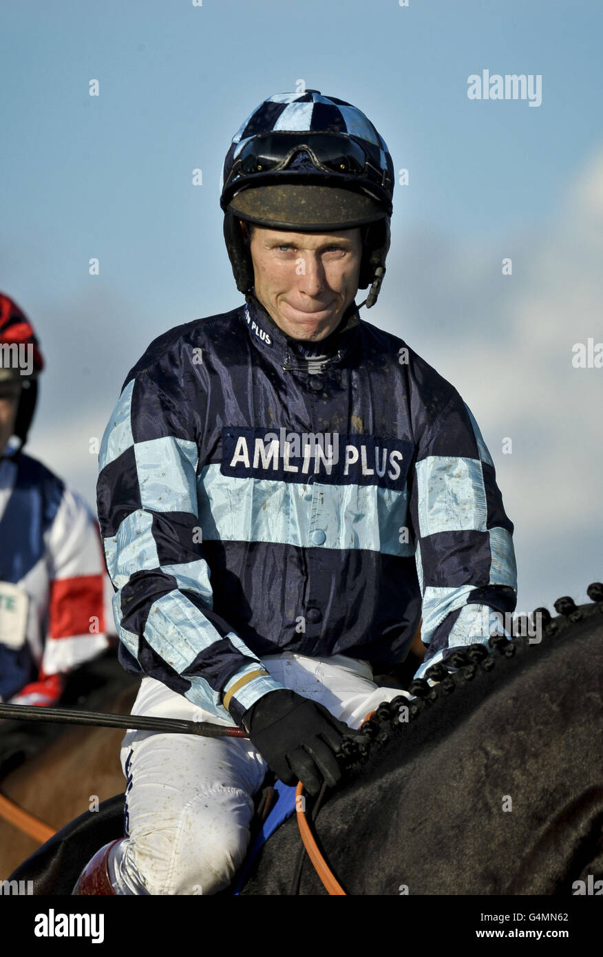 Richard Johnson aboard Menorah before the Betfred Goals Galore Novices ...