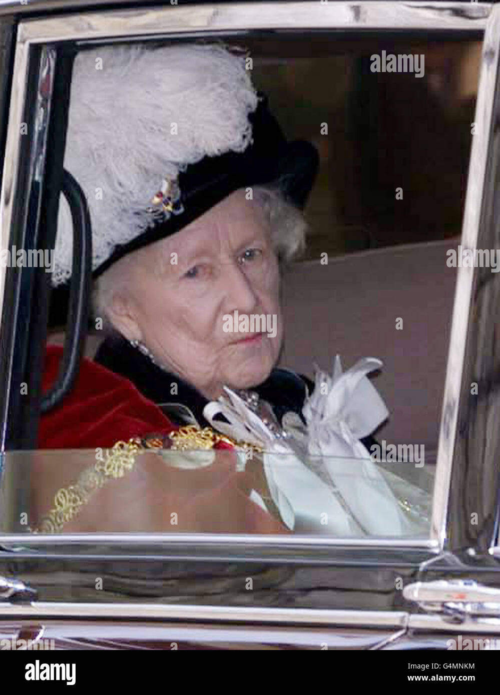 The Queen Mother at the Garter Ceremony, Windsor Castle . * Pull up of ...