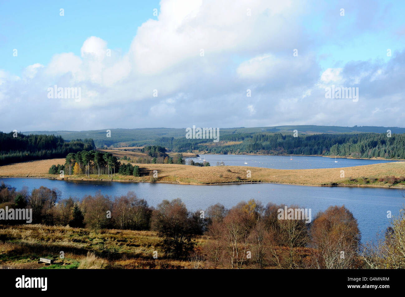 General view of kielder water in northumberland hi-res stock ...