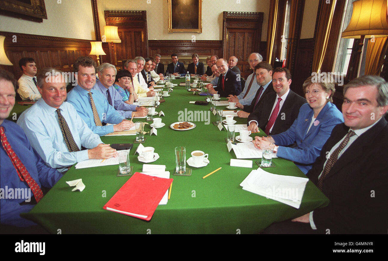 Tory party leader William Hague unveils his new Shadow Cabinet line up ...