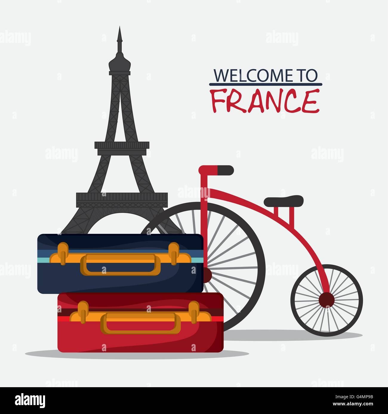 France design. eiffel tower landmark. vector graphic Stock Vector Image ...